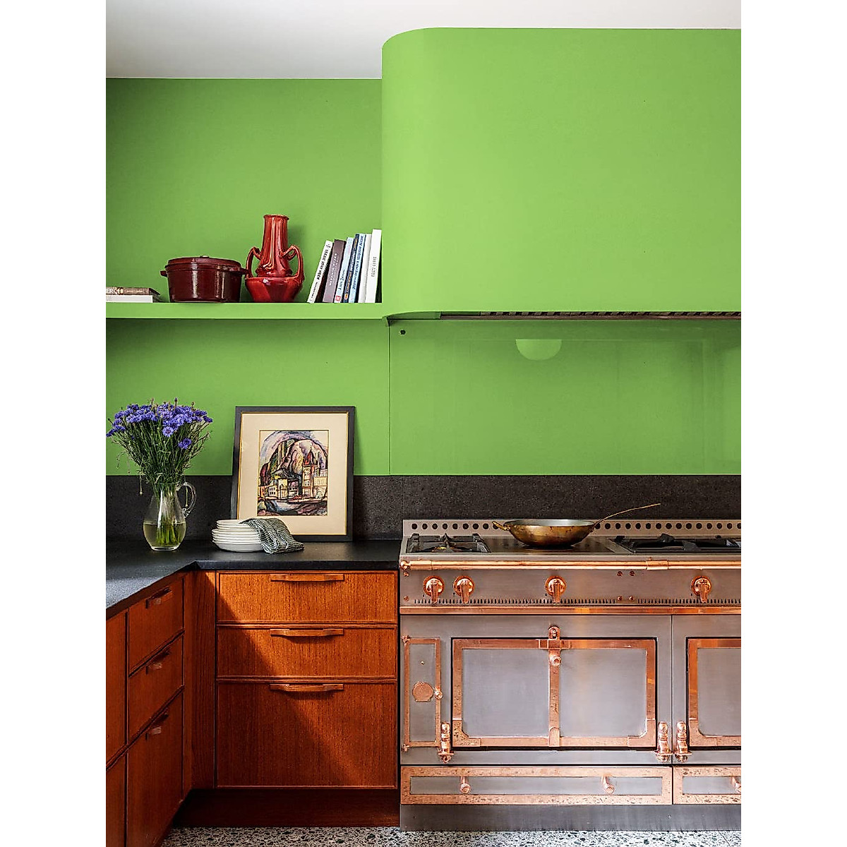 Ismoon 15.7"X118"Thicken Red Contact Paper Matte Red Wallpaper Opaque Red Removable Waterproof Peel and Stick Vinyl Film Self-Adhesive Paper Shelf Liner for Decorating Wall Table Wall and Door Reform