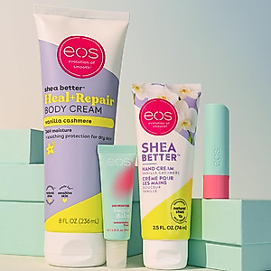 eos Holiday Skin Care Gift Set- Vanilla Cashmere Body & Hand Cream, Watermelon Frosé Lip Butter & Balm, Made for Sensitive Skin, 4-Pack