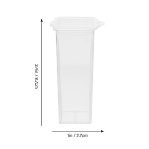 Baluue 20pcs Polypropylene Slide Mailer, 87mm x 27mm End Opening Plastic Slide Mailer with Flip Top Lid for 5 Slides for Microscope Slide Holder