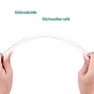 Dakoufish 13 Inch Reusable Clear Tritan Straws Extra Long for 32 OZ-100 OZ Tall Water Bottle Mug Tumblers Rambler Mason Jar 12packs with One Brush (13inch,Clear)