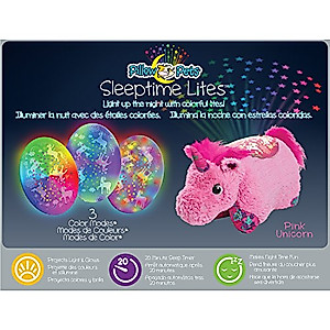 Pillow Pets Colorful Pink Unicorn Sleeptime Lite 11" Stuffed Animal Plush Nightlight