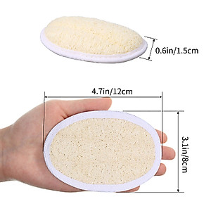 24 Pieces Exfoliating Loofah Sponge Pads Facial Body Bath Shower Loofah Sponge Pad Natural Exfoliating Scrubber Brush for Men Women Bath and Spa