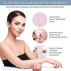 Double Chin Reducer Double Chin Eliminator V Line Lifting Mask Chin Strap for Double Chin for Women Double Chin Strap Face Slimming V Shaped Belt Reusable Facial Slimmer Shaper For Women and Men