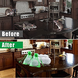 SEEKBIT 15 Pack White Rodent Repellent Peppermint Oil to Repels Mice and Rats Spider and Other Rodents, Rat Repellent for Home Garages RV Closets Trucks Car Engines, Mouse Deterrent for Keep Mice Out