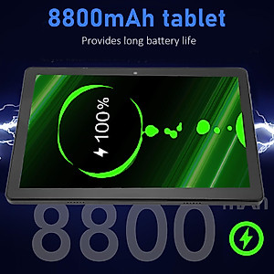 EBTOOLS 2 in 1 Tablet, 10.1 Inch 1920x1200 HD Screen Smart Tablet RAM 4GB ROM 64GB MT6735 Octa Core, 8MP 13MP Cameras for Android 12 Dual Speakers Tablet (US Plug)