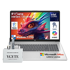 HP 17 Business Laptop Computer, 11th Gen Intel Core i5-1135G7, 17.3" FHD IPS Display, Windows 11 Pro, 32GB RAM, 1TB SSD, Wi-Fi 6, Bluetooth, Webcam, Backlit Keyboard, 32GB Tela USB Card