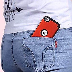 ULAK Compatible with iPod Touch 7/6/5 Case, Heavy Duty High Impact Shockproof Protective Cover for Apple iTouch 5th/6th/7th Generation (Latest Model), Red+Black