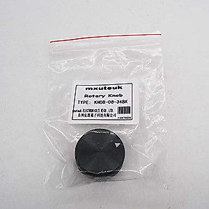 mxuteuk Black Guitar Knob Aluminum Alloy Potentiometer Control Knob Volume Audio Electric Guitar Bass Knob Screw Type 34 x 17mm (d*h) KNOB-06-34BK