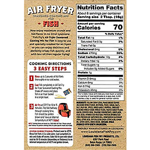 Louisiana AIR FRYER Seasoned Coating Mix for FISH