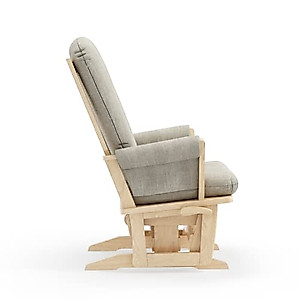 Dutailier Rose 2850 Wooden Glider Multiposition-Lock Recline, Natural/Popular Grey