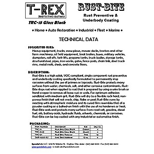 Paint over Rust Underbody Gloss Black Paint, Quart, TRC-15-Q, RUST-BITE
