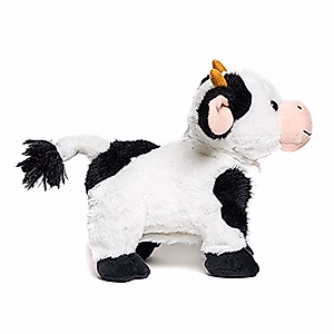 Cuddle Barn - Barnyard Buddies Cow | Animated Singing Cow Plush Stuffed Animal | Walks and Wags Tail to Old Macdonald, 8 inches