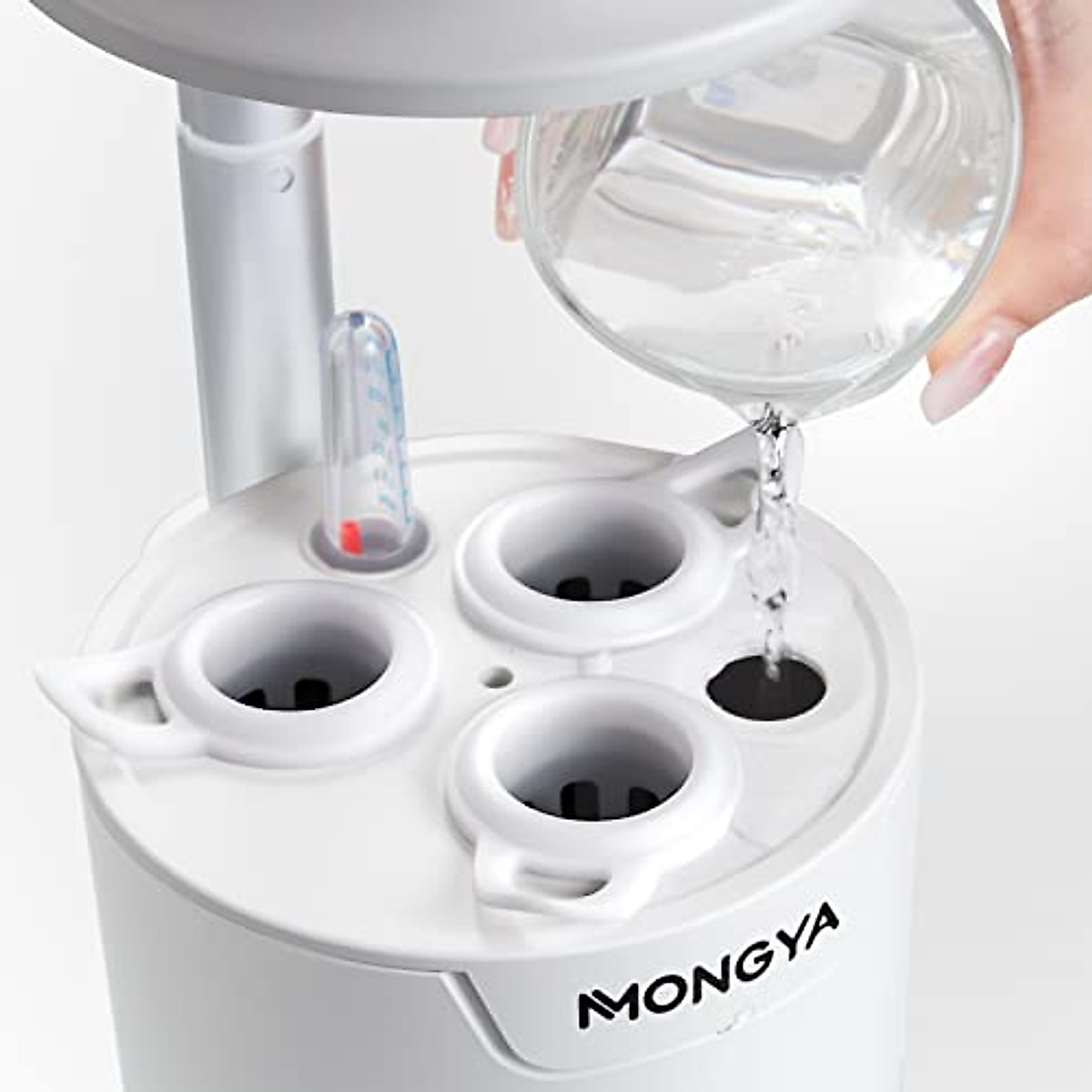 Mini Hydroponics Growing System, Indoor Herb Garden Kit with LED Grow Light, Smart Hydroponic Garden Germination Kit for Home Kitchen, Automatic Timer,Height Adjustable, Bonus 9pcs Sponges (White)