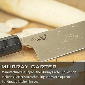 Spyderco Itamae Nakiri Premium Kitchen Knife with 7.28" SUS410 Super Blue Stainless Steel Blade and Burl G-10 Handle - Plainedge - K17GPBNBK