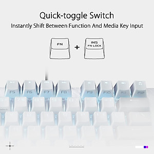 ASUS ROG Strix Scope NX TKL Moonlight White Wired Mechanical RGB Gaming Keyboard | ROG NX Red Linear Switches, Aluminum Frame, Aura Sync Lighting, Tenkeyless Design, Quick Toggle Media Keys