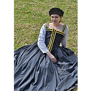 FURPHI Medieval Beret Cap for Men Women Faux Suede Hat Christmas Costume Renaissance Faire Accessories(Dark)