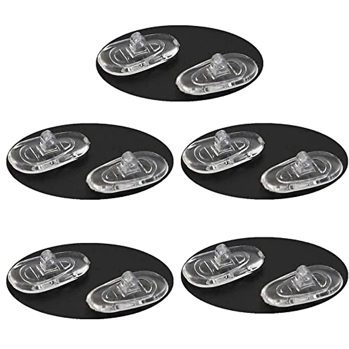 Eyeglasses Nose Pads,Soft Silicone Anti-Slip Nose Pads,Eyeglasses Repair Kits,(15mm Screw-in,5 Pair)