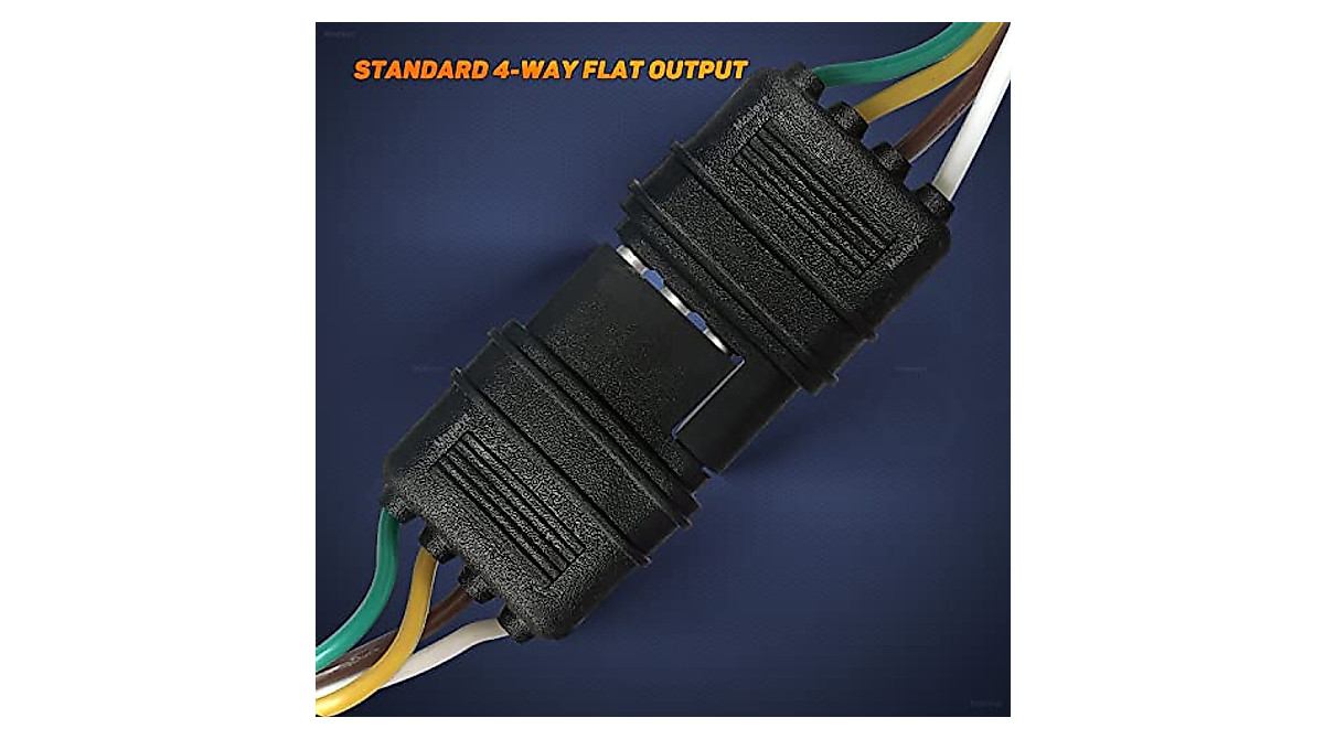Trailer Wire Extension 4-Way 4 Pin Plug - Durable 18 AWG 59-Inch Extend