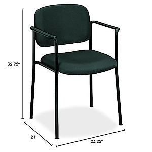 HON Scatter Guest Chair - Upholstered Stacking Chair with Arms, Office Furniture, Charcoal (HVL616)