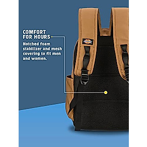 Dickies Journeyman Extra Large Capacity Backpack Classic Logo Water Resistant Casual Daypack for Travel Fits 15.6 Inch Notebook (Brown Duck)