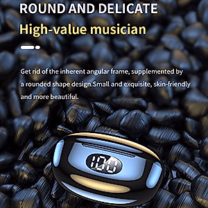 Wireless Earbuds, Blue-tooth Earbuds Headphones Hi-Fi Stereo Earphones Touch Control/Digital Display, In-Ear Headphones Sports Earbuds Built-in Mic/Noise Cancelling/Premium Deep Bass/IPX6 (Black)