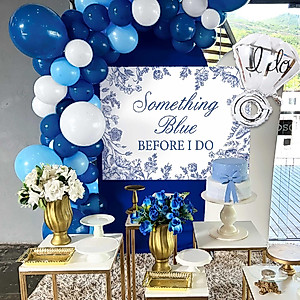 JeVenis Something Blue Before I Do Backrdrop for Women Something Blue Bridal Shower Decoration Banner Blue Bridal Shower Bachelorette Engagement Wedding Party