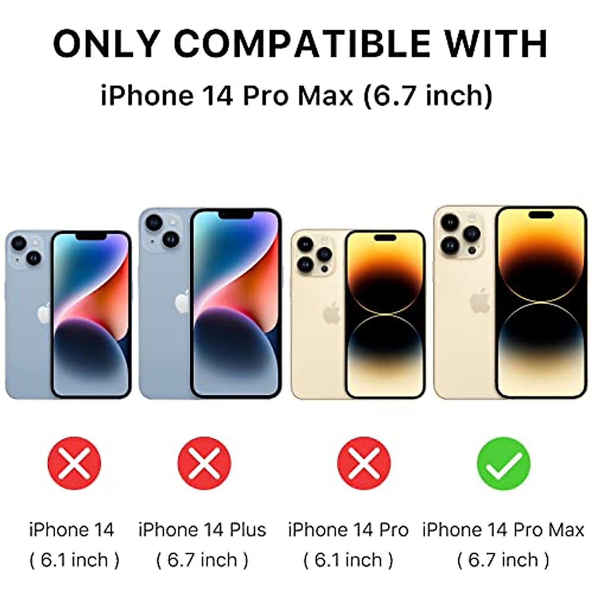 MYBAT Pro Shockproof Maverick Series Case for iPhone 14 Pro Max Case with Belt Clip Holster and Tempered Glass, 6.7 inch, Heavy Duty Military Grade Drop Protective, with 360° Rotating Kickstand-Green