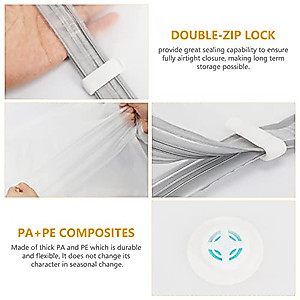 FYY Vacuum Storage Bags, 4 Pack Jumbo Space Saver Bags Double-Zip Vacuum Sealer Bags Compression Bags for Clothes, Comforters, Pillows, Blankets, 80% Space, No Pumps Needed