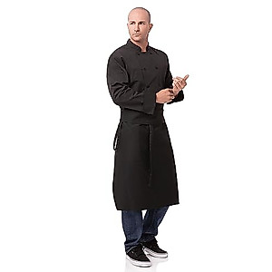 Chef Works Unisex Tapered Chef Apron, Black, One Size