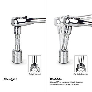 Capri Tools 1/4-Inch Drive Wobble Extension Bar Set, 5-Piece