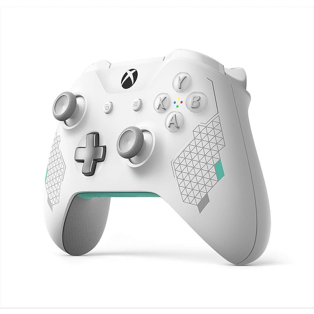 Microsoft Xbox Wireless Controller Sport White Special Edition - Wireless - Bluetooth - Xbox One - PC - Diamond rubberized grips - White/Mint
