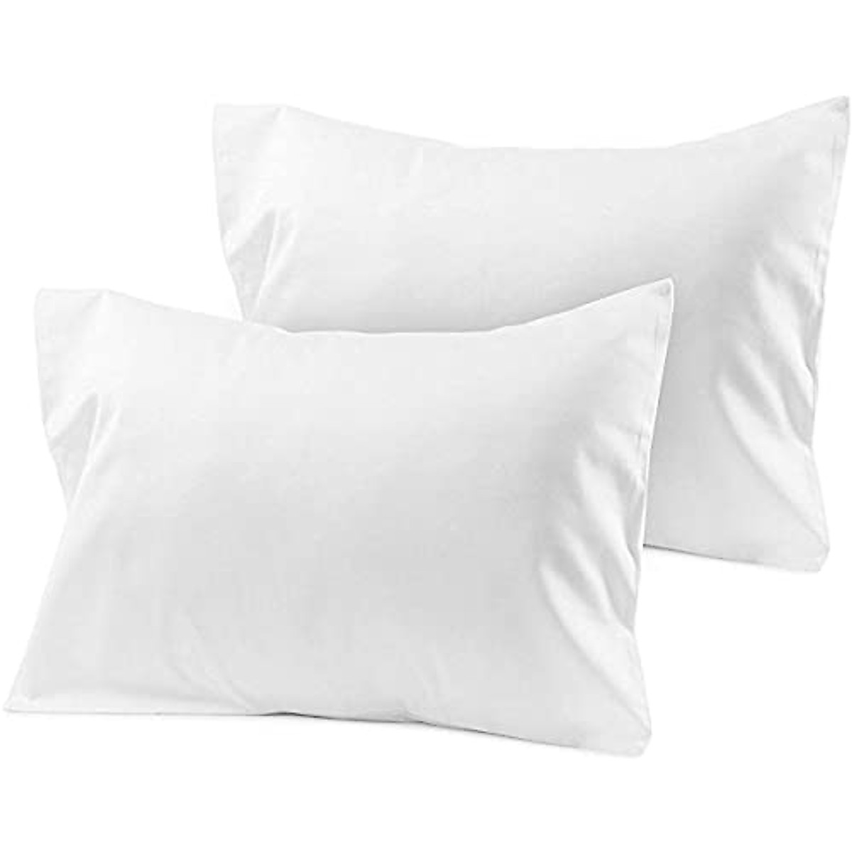 Travel Pillow Case 14x20 Set of 2 White Solid Envelope Style 500 Thread Count Toddler Pillowcase 100% Egyptian Cotton Travel Pillow Cover