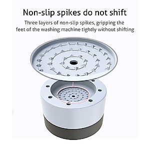 Mswinnie Round Bed Furniture Risers 1 Inch Adjustable Stackable Furniture Lifts Risers，Heightening 1" or 2" for Bed Frame, Desk, Table, Sofa, Couch, Chair, Supports Up to 1,300 lbs, Gray Pack of 4