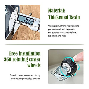 Planter Caddies Movable with Wheels 10.4" Pack of 2, Heavy Duty Dolly Flower Pot Plant Stand Set Home Decor, Outdoor/Indoor Planter Rack with 360° Rolling Tray Trolley Casters, Grey