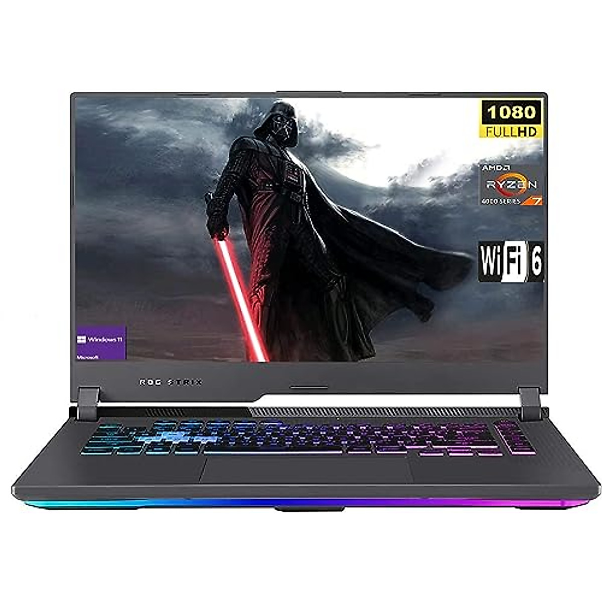 ASUS ROG Strix G15 Gaming Laptop, 15.6" FHD Display, NVIDIA GeForce RTX 3060, AMD Ryzen 7 4800H 4.2 GHz Processor, 16GB RAM 1TB SSD, Backlit Chiclet Keyboard 4-Zone RGB, Windows 11 Home, Gray