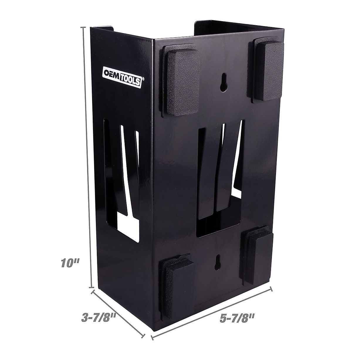 OEMTOOLS Magnetic Glove Dispenser, Glove Holder for Wall Mount, Magnetic Glove Box Holder, Box of Gloves Holder, Self Adjustable Spring Sides, Black