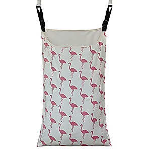 HDHYK Adjustable Space Saving Door Hanging Laundry Hamper Bag with Over Door Hooks for Dirty Laundry