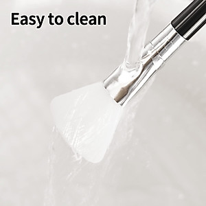 tifanso 4PCS Silicone Face Mask Brush, Face Mask Applicator, Flexible Mask Brush Applicator, Silicone Brush for Face, Face Mask Brush Applicator for Mud, Clay, DIY Mask, Body Lotion, BB Cream (Black)