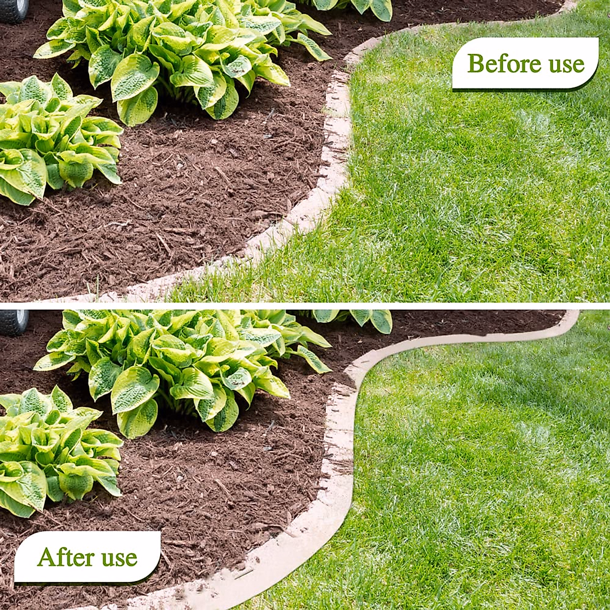 Colwelt Half Moon Edger Lawn Tool, Lawn Edgers with Soft Handle, Manual Lawn Edger for Grass, Borders Sidewalks, Driveways, Gardens, 38-Inch