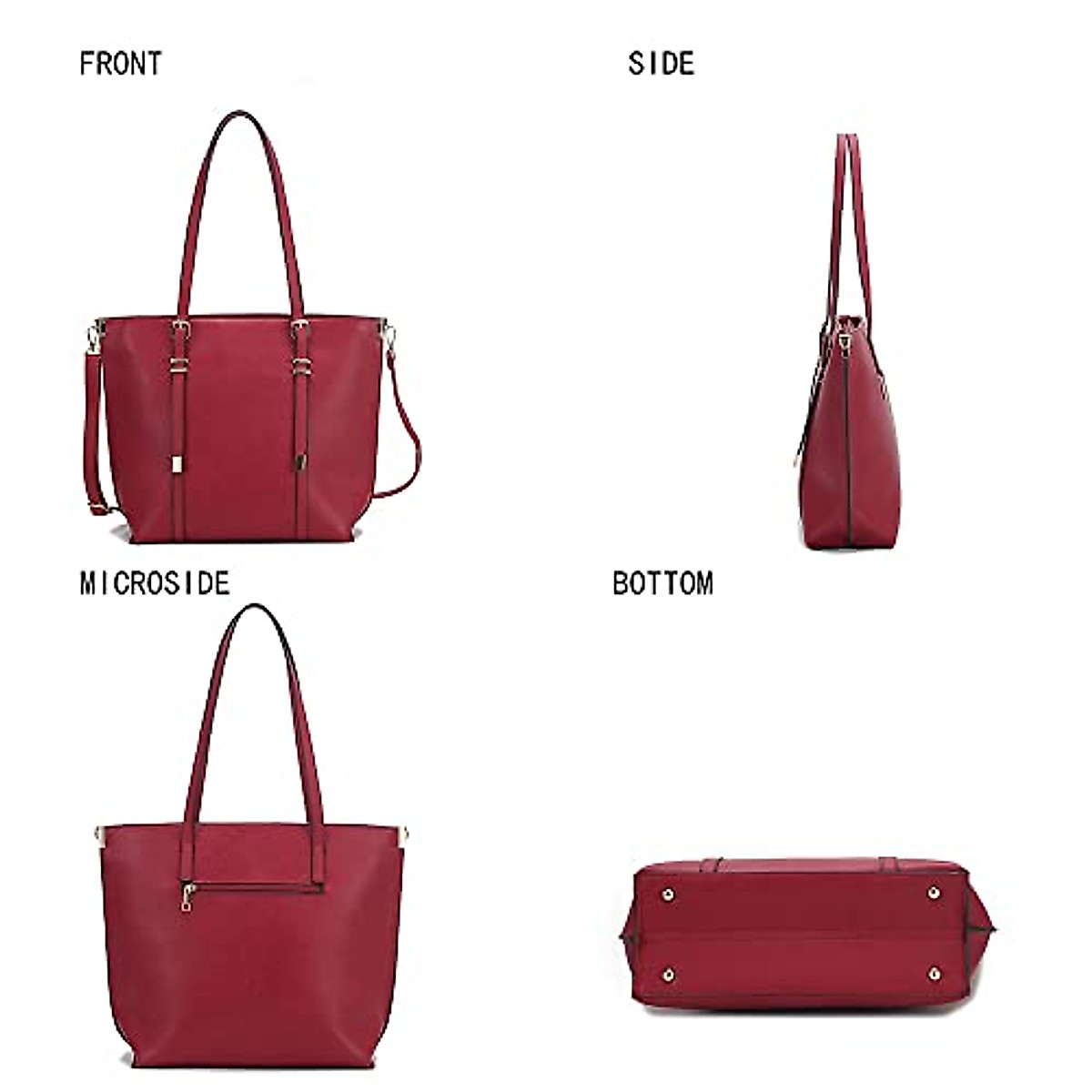 MKF Collection Tote Bag & Wallet for Women, Vegan Leather Handbag Set-Top- Handle Purse