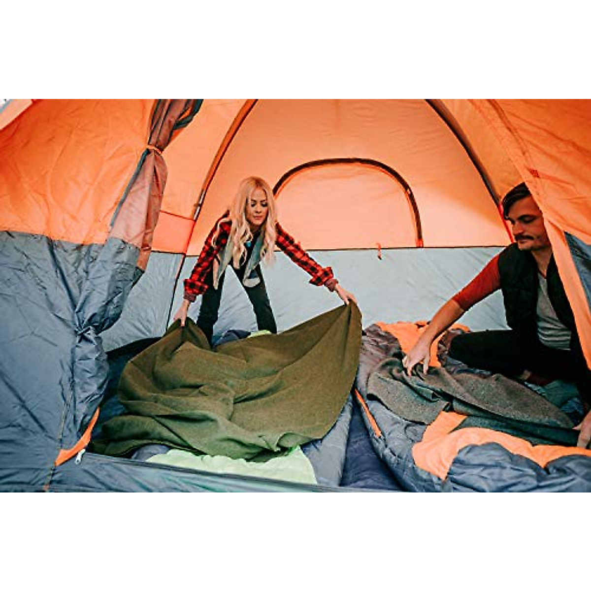 Stansport Wool Blend Camp Blankets - Gray (1243) 60" x 80"