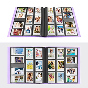 Veicevol 560 Pockets Photo Album for Fujifilm Instax Mini Camera, Album for Polaroid Photo, Photo Album for Fujifilm Instax Mini 12 11 9 40 90 8 Evo LiPlay Instant Camera, 2x3 Photo Album (Purple)