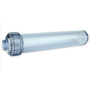 Clear Empty Refillable Inline Water Filter Cartridge 2" x 10" | For DI/Resin/Carbon/Calcite/Alkaline Media