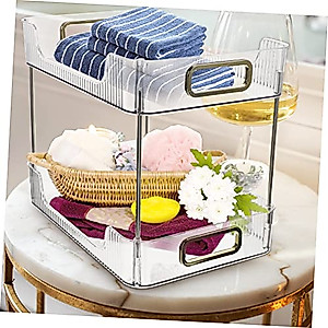 Unomor Double Shelf Bathroom Counter Organizer Home Supplies Cupboard Shelf Countertop Vanity Organizer Bathroom Shelf Organizer Cabinet Dresser 2 Tier Storage Shelf The Pet Transparent