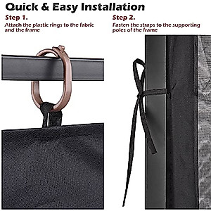 Yescom Universal Replacement Mesh Netting Screen Wall Sidewall Curtain with Zipper for 10x12ft Yard Gazebo Canopy Tent
