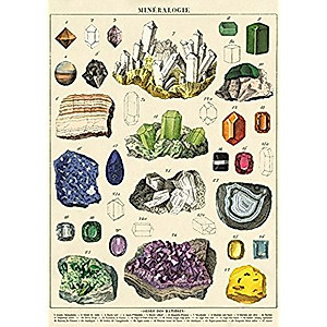 Cavallini Decorative Wrap Poster, Mineralogie, 20 x 28 inch Italian Archival Paper (WRAP/MIN)