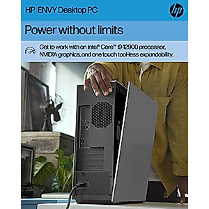 HP Envy Desktop Bundle PC, NVIDIA GeForce RTX 3070 Graphics,12th Generation Intel Core i9 Processor, 16 GB SDRAM, 1 TB SSD, Windows 11 Home OS, Wi-Fi & Bluetooth (TE02-0042, 2022)