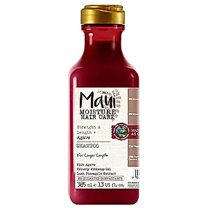 Maui Moisture Strength & Anti-Breakage + Moisturizing Agave Shampoo for Color Treated or Chemically Damaged Hair, Vegan, Silicone- & Paraben-Free with Sulfate-Free Surfactants, 13 fl oz