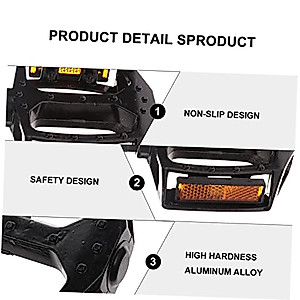 Kisangel 2 Pairs Accessories for Bikes Travel Accessories Bike Accessories for Kids Cycle Pedals Bike Pedals with Straps Bike Pedals Repair Pedal for Bicycle Aluminium Alloy Pedal Ball BMX
