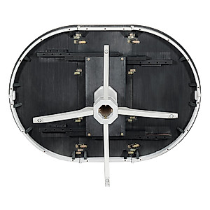 Quarte 5-Piece Retro Round Dining Table Set with Wood Extendable Dining Table and 4 Upholstered Dining Chairs, Compact Table Set for Small Kitchen Room (Off White/Extendable)